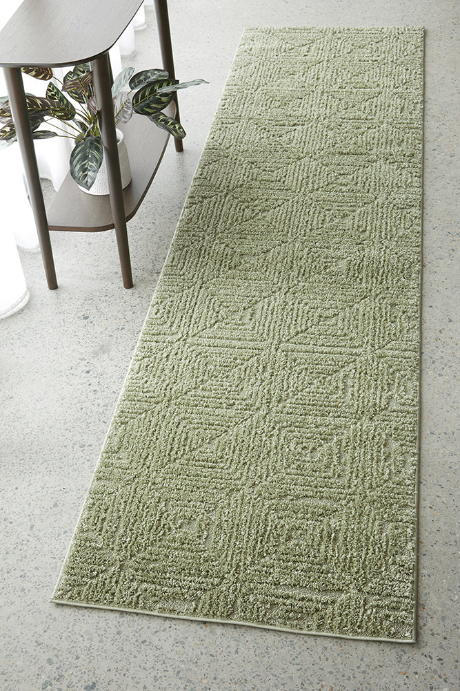 Envy Shilo Green Runner Rug – Luxurious Rugs