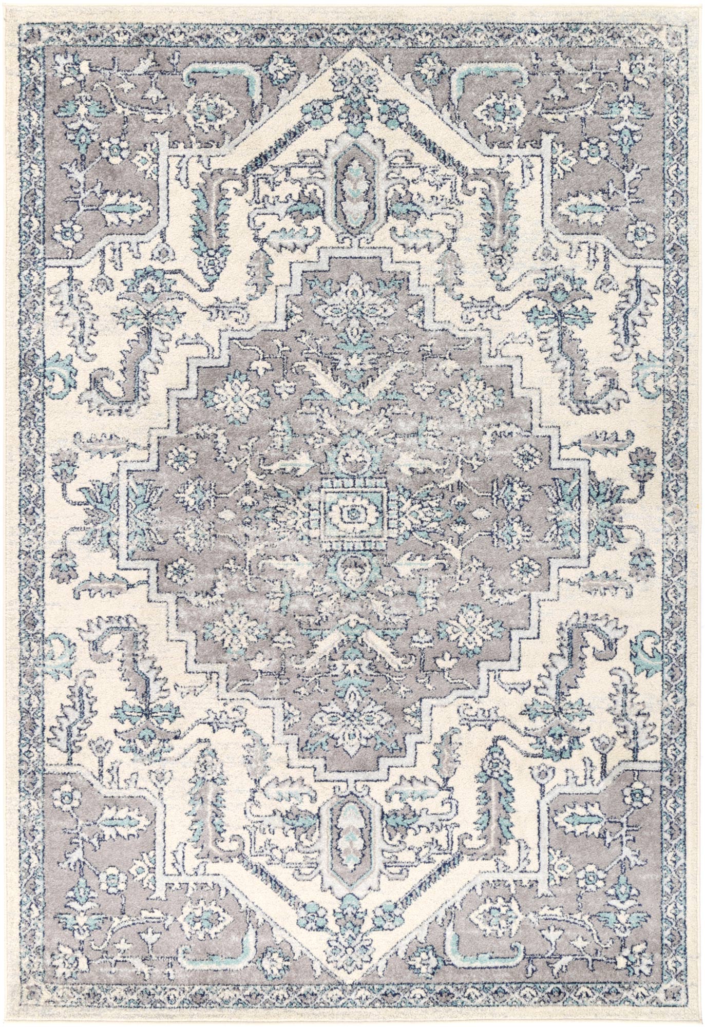 Palermo Avola Grey & Blue Transitional Rug – Luxurious Rugs